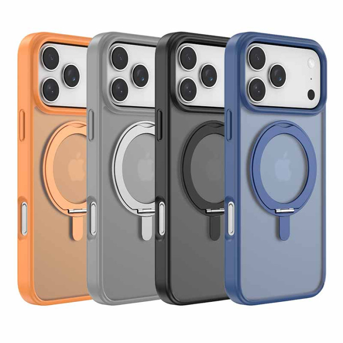 FUTROLA HARD CASE DEVIA ELEGUARD SERIES MAGNETIC 360 ROTATING ZA IPHONE 17 PRO TAMNO SIVA