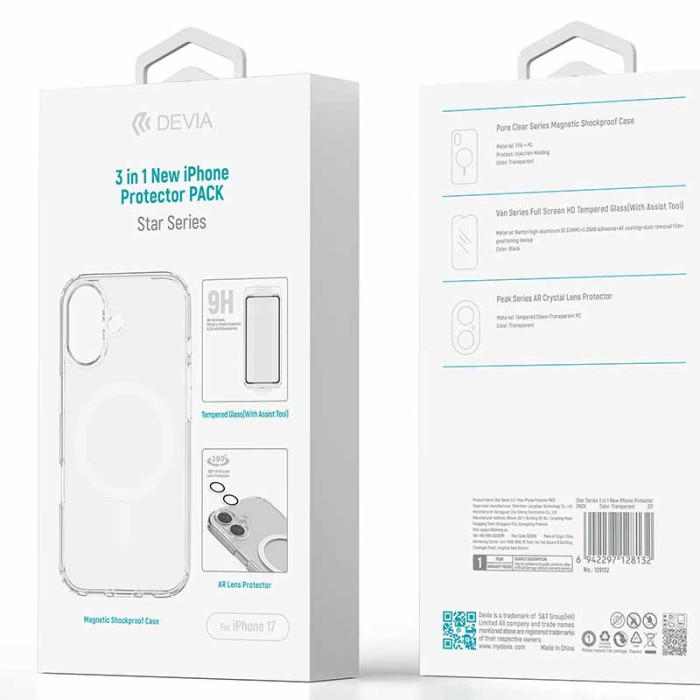 DEVIA 3IN1 IPHONE PROTECTOR PACK ZA IPHONE 17