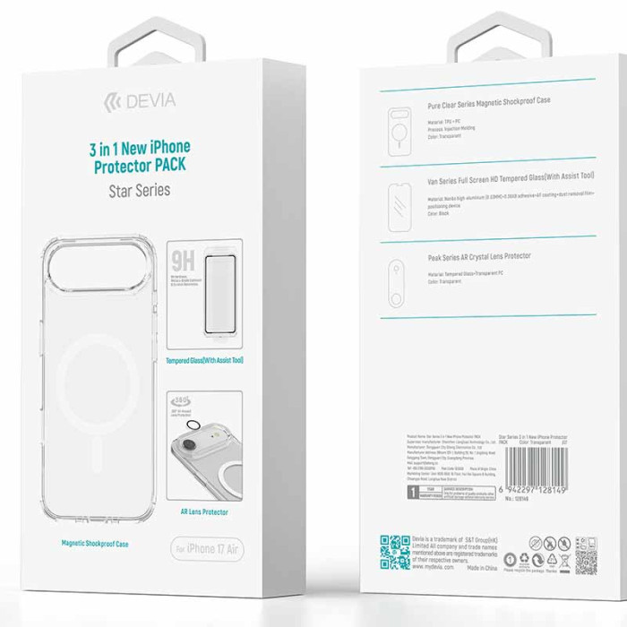 DEVIA 3IN1 IPHONE PROTECTOR PACK ZA IPHONE 17 AIR