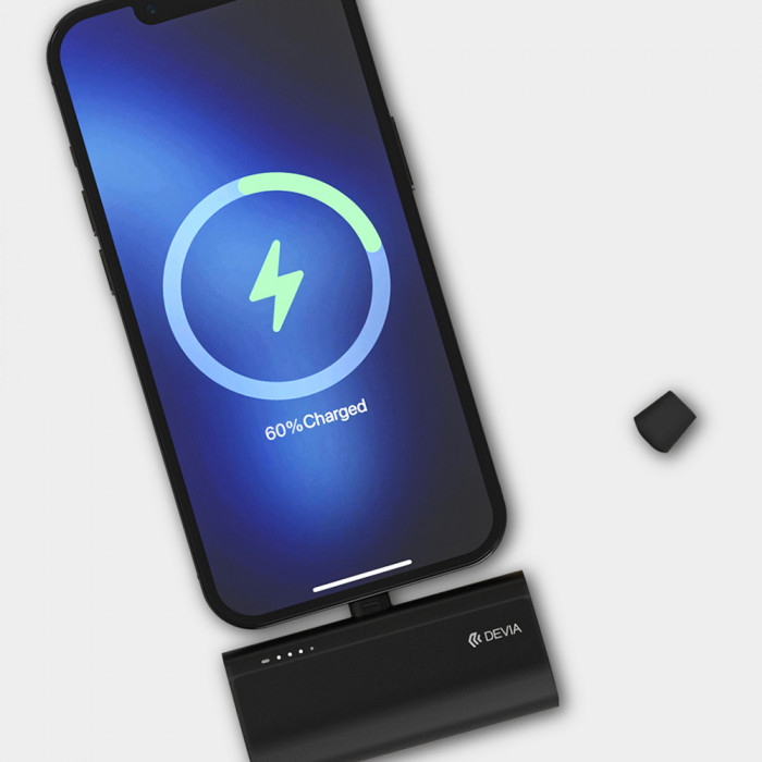 DEVIA EXTREME SPEED SERIES PD20W MINI POCKET(4800MAH)TYPE-C POWER BANK BLACK