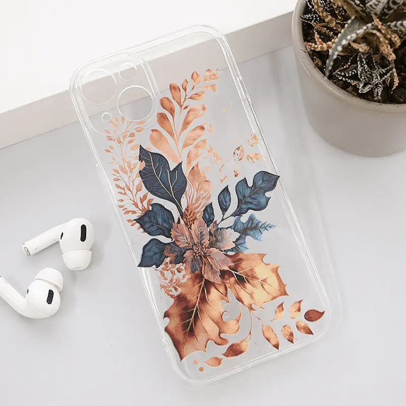Maska za telefon Nanobit Print za iPhone 13 Golden Flower