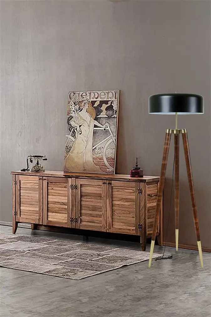 Opviq Podna lampa Stil, 165 cm, E27 40W, Tamnobraon