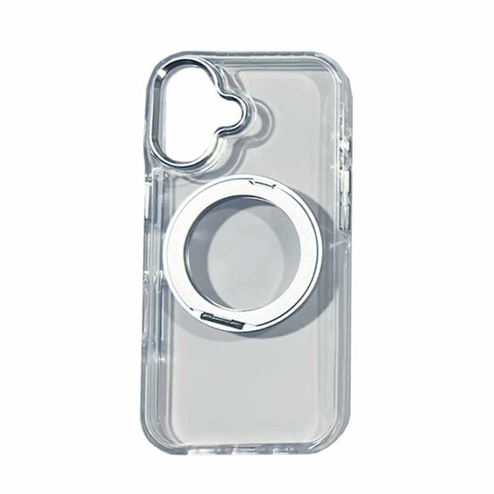 FUTROLA YOVOE HARD CASE ROTATING RING ZA IPHONE 17 AIR SREBRNA