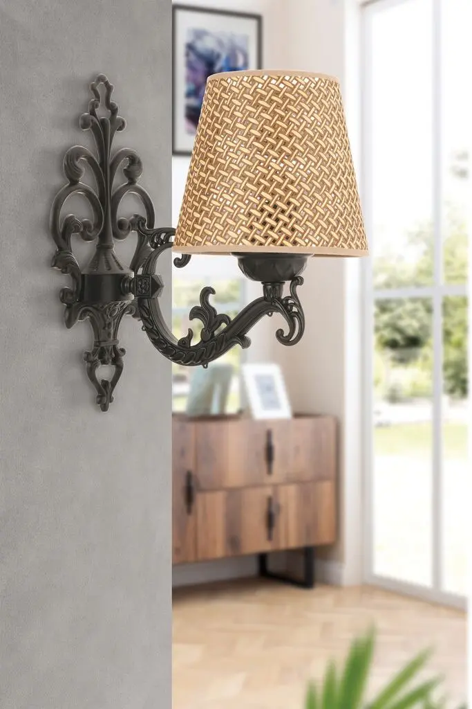 Opviq Zidna lampa Claire Hazeran, 15x10x13cm, IP20, Bež-crna