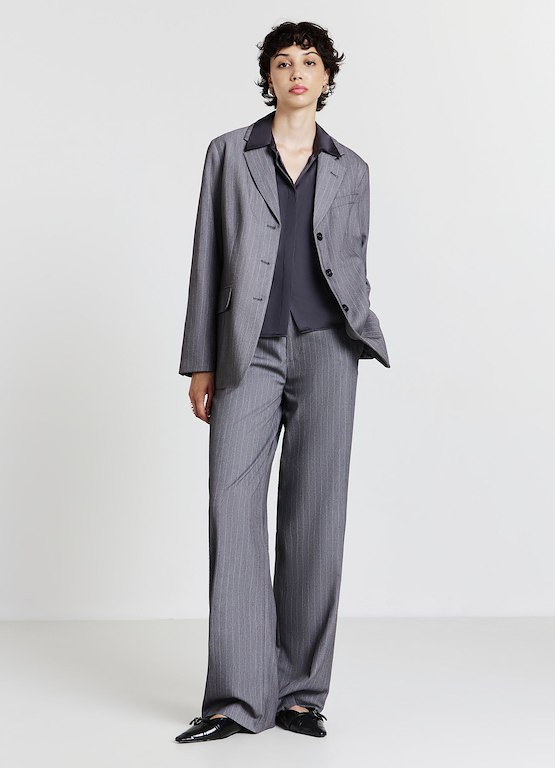 STRAIGHT-LEG PINSTRIPED TROUSERS VAR SIVA