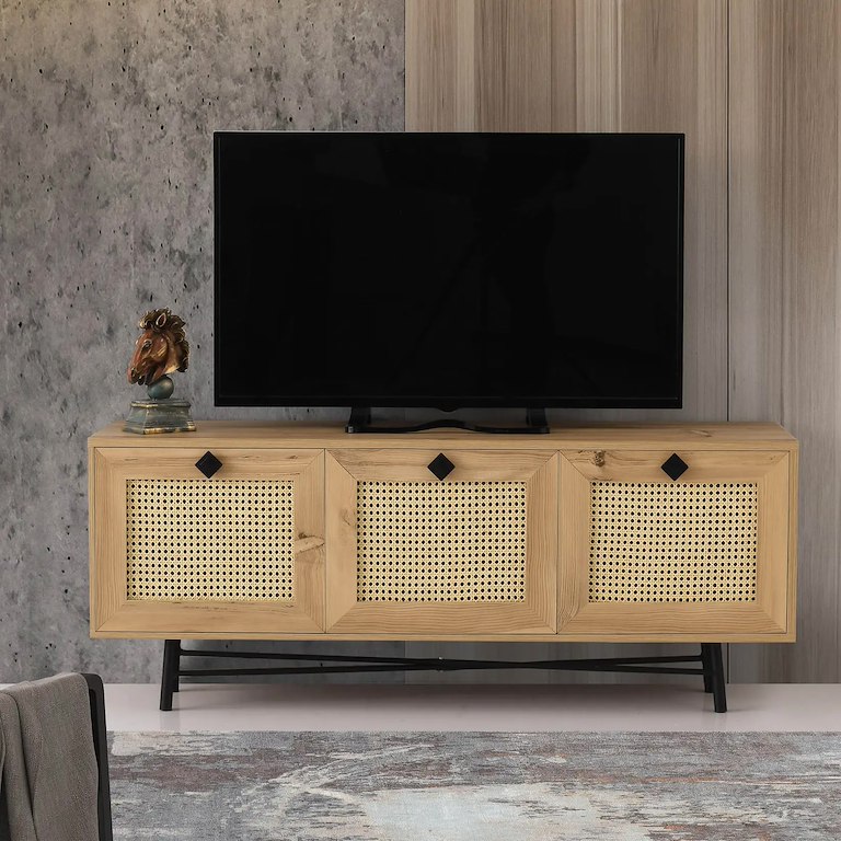 Hanah home TV Komoda Alcazar 140 Hrast-Crna