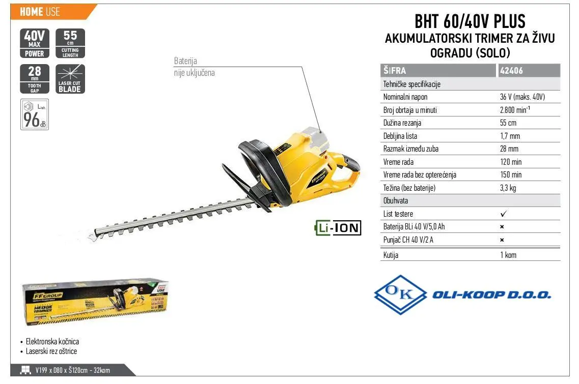 FF EA AKU TRIMER ZA ZIVU OGRADU