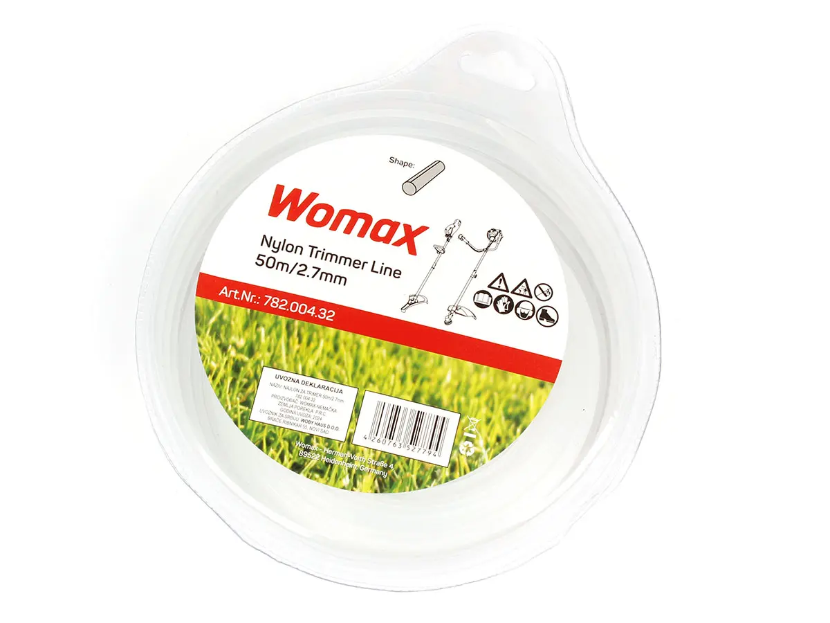 WOMAX Najlon za trimer, 50m, 2.7mm