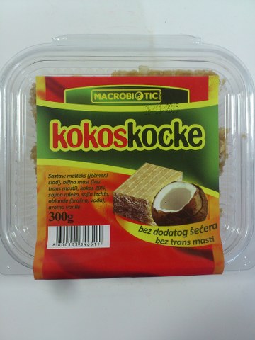 Kokos kocke bez šećera 300 gr