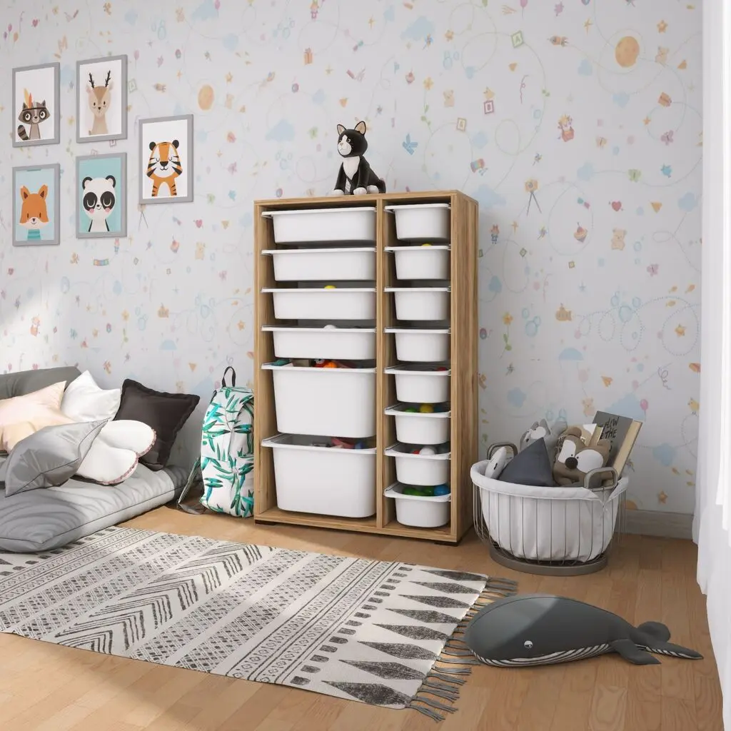 Hanah Home Višenamenska komoda Rine 2D4K8U, 69.5 x109 x30 cm, Orah