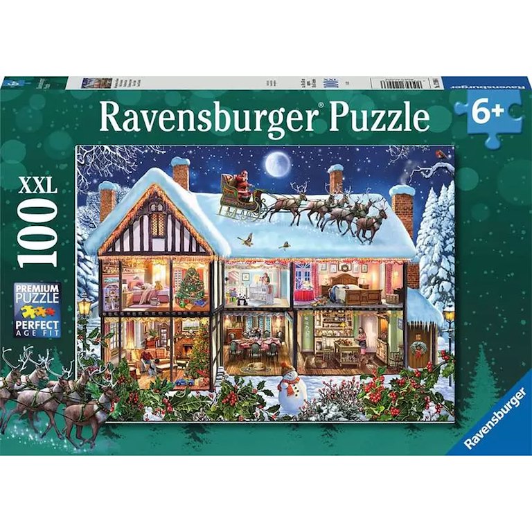 Ravensburger puzzle (slagalice) - 100XXL Božić kod kuće RA12996