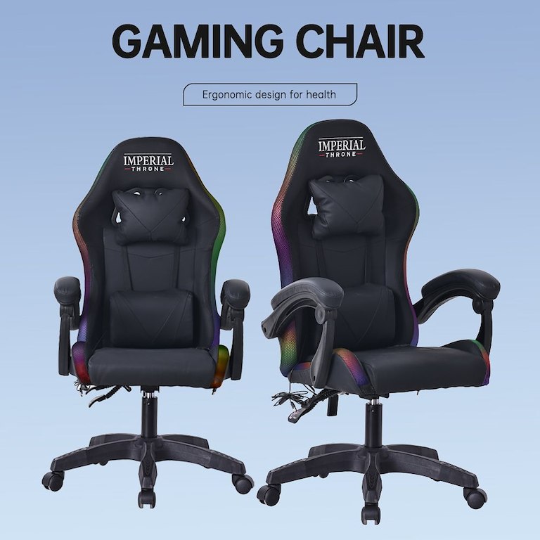 Stolice za gaming LED RGB Imperial Throne Massage 2200 - Black