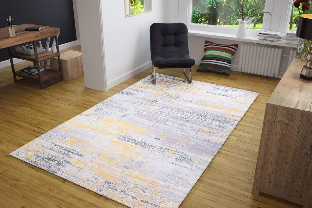 Conceptum Hypnose Tepih Funk AL 267, 150x230 cm, Sivo-žuti
