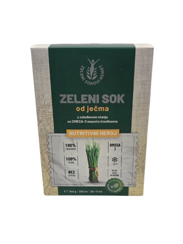 Zeleni sok od ječma sa omega-3 masnim kiselinama – 30 doza