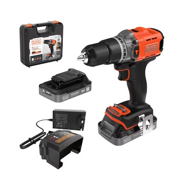 Black&Decker akumulatorska udarna bušilica 18V BCD383D2XK