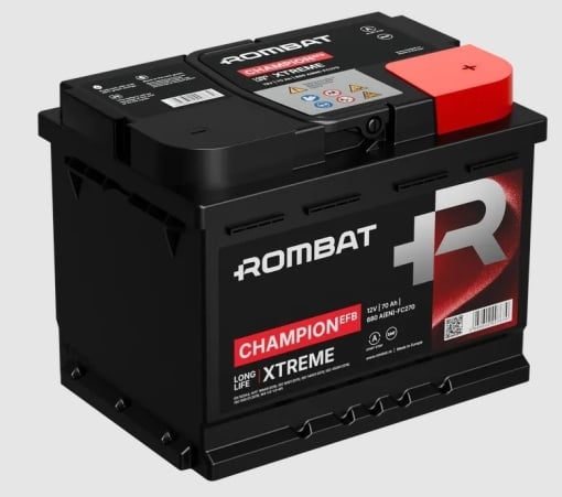 Akumulator ROMBAT CHAMPION FC270 EFB, Start&Stop, 70Ah, L2