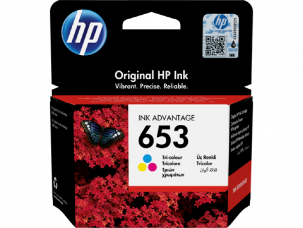 HP 653 Tri-color Original Ink Advantage Cartridge