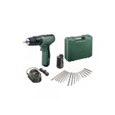 BOSCH zeleni alat Easy Drill 1200 Akumulatorska bušilica 2 x 1,5 Ah + GAL 1210 CV u koferu sa setom priborom