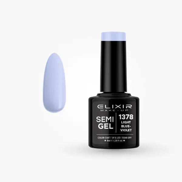 Elixir Gel lak Semi 1378, Light Blue Violet, 8ml