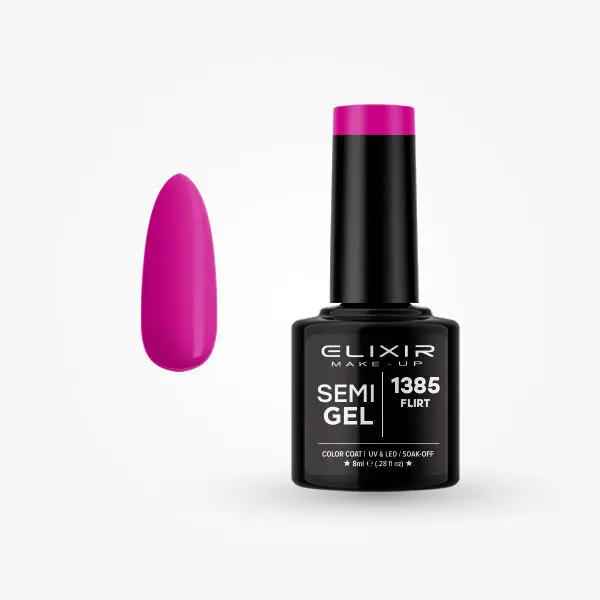 Elixir Gel lak Semi 1385, Flirt, 8ml
