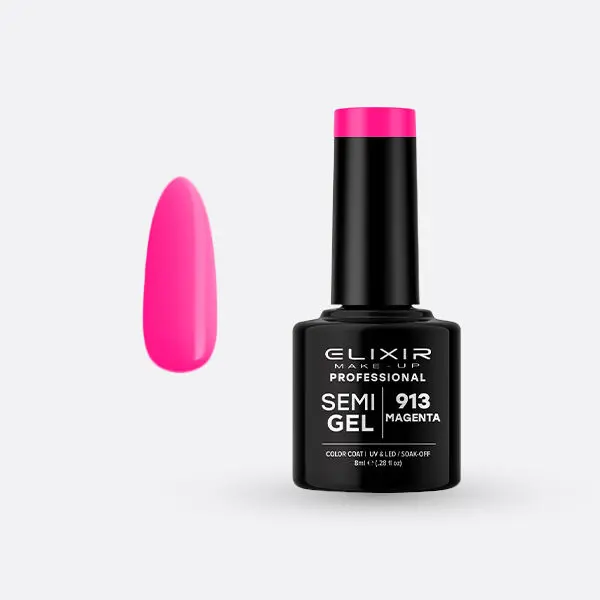 Elixir Gel lak Semi 913, Magenta, 8ml
