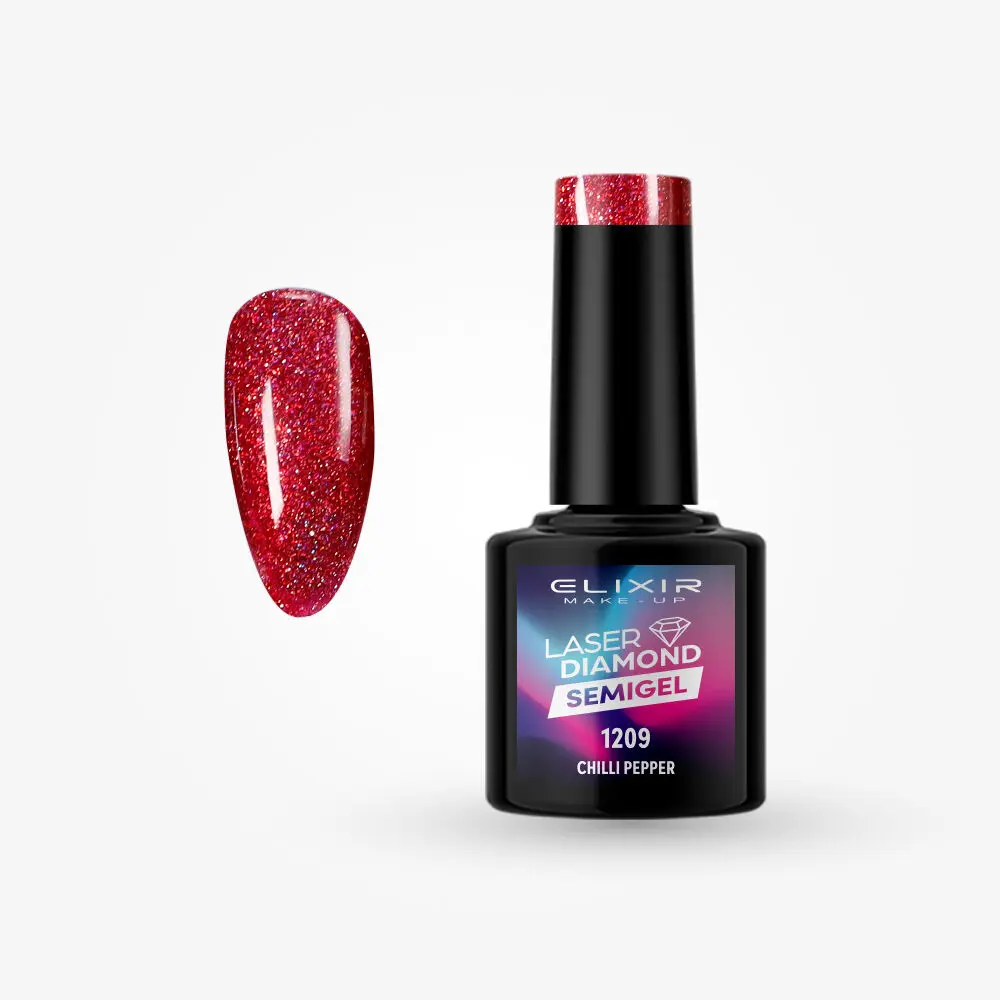Elixir Gel lak za nokte Laser Diamond 1209, Chilli Pepper, 8ml