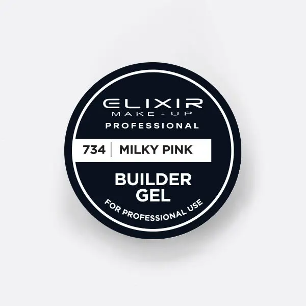 Elixir Builder gel za nokte 734, Milky Pink, 30g