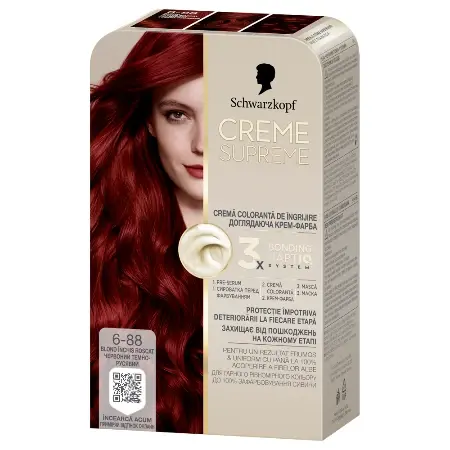 Schwarzkopf Farba za kosu Creme supreme, 6-88 intense red