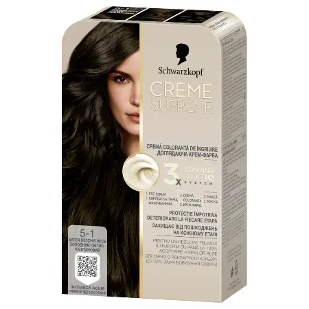 Schwarzkopf Farba za kosu Creme supreme, 5-1 cool brown