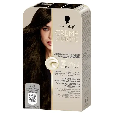 Schwarzkopf Farba za kosu Creme supreme, 4-0 natural dark
