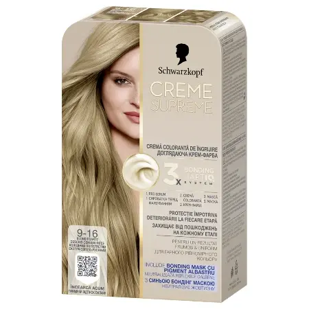 Schwarzkopf Farba za kosu Creme supreme, 9-16 ultra light cool blonde