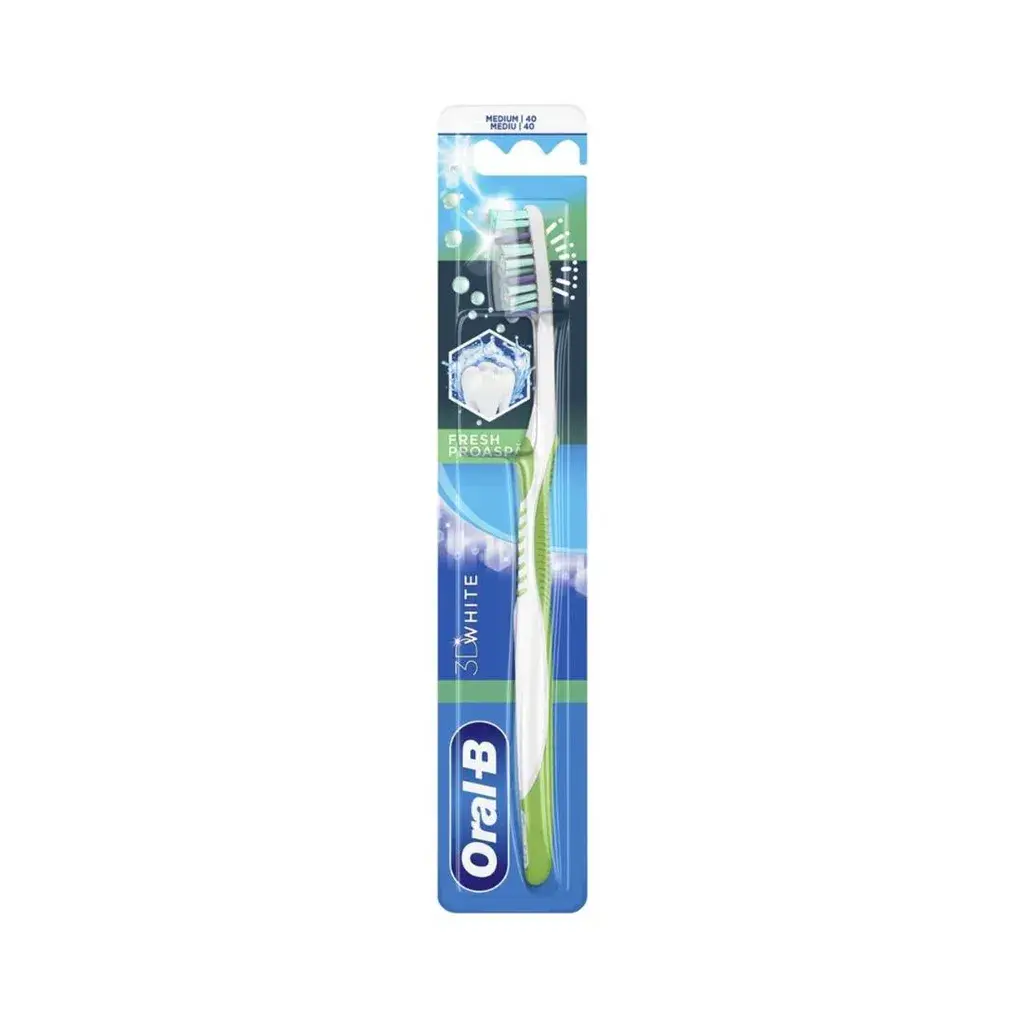 Oral-B Četkica za zube 3D White Fresh, Medium, Zelena