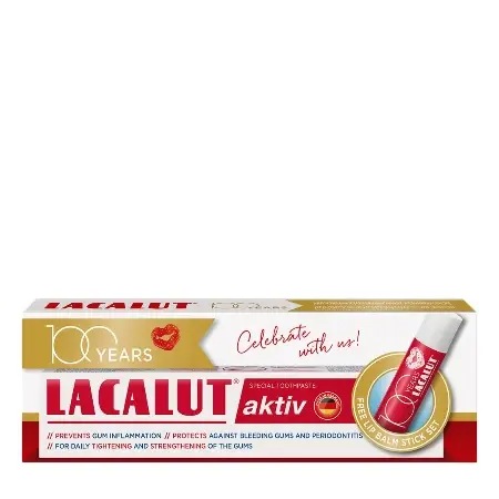 Lacalut Pasta za zube Aktive 75ml + balzam za usne