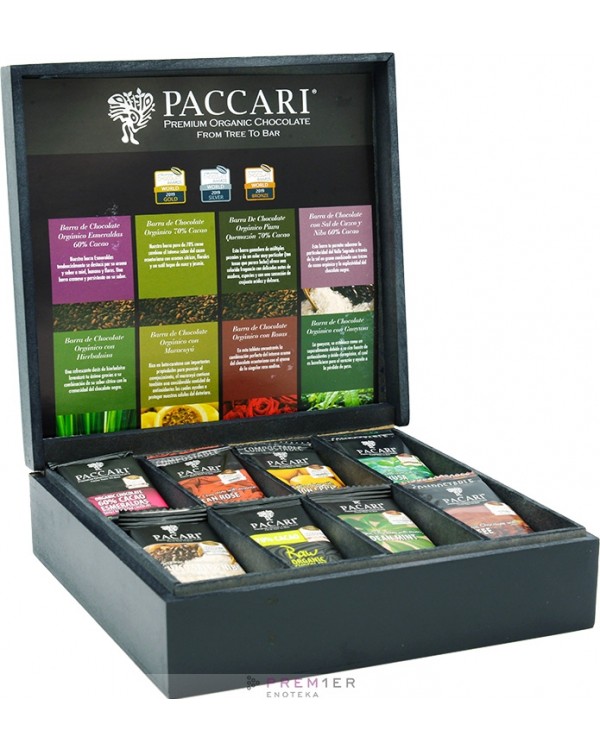 PACCARI Gift Box 40x10g Premium Organic Chocolate Tree To Bar