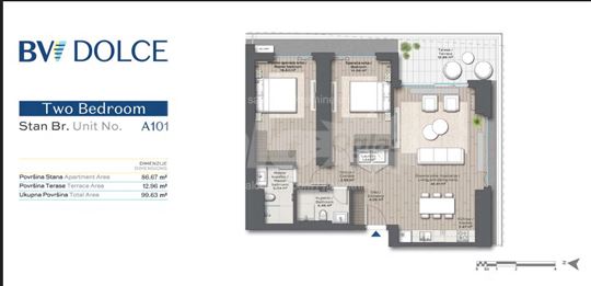 Prodajem stan u luksuznoj zgradi BW Dolce 99m2
