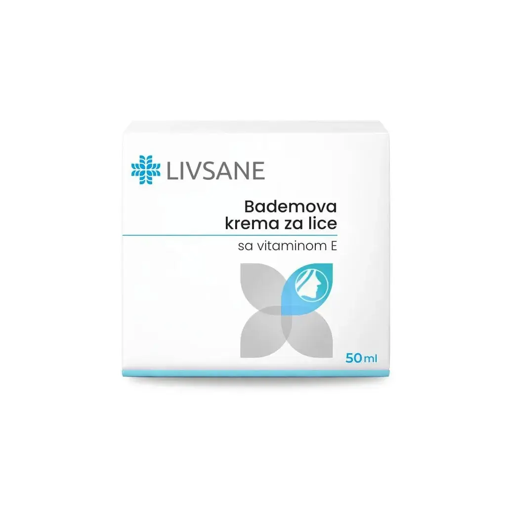 Livsane Bademova krema za lice sa E vitaminom, 50 ml
