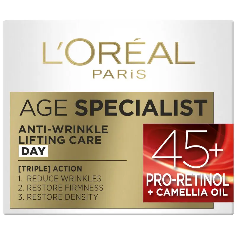 L'oreal Ženska dnevna krema protiv bora Age Specialist Anti-Wrinkle 45+ 50ml