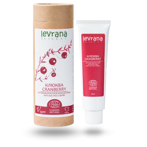 LEVRANA ORGANIC Anti age MLE krema za lice Brusnica organic certified 50 ml