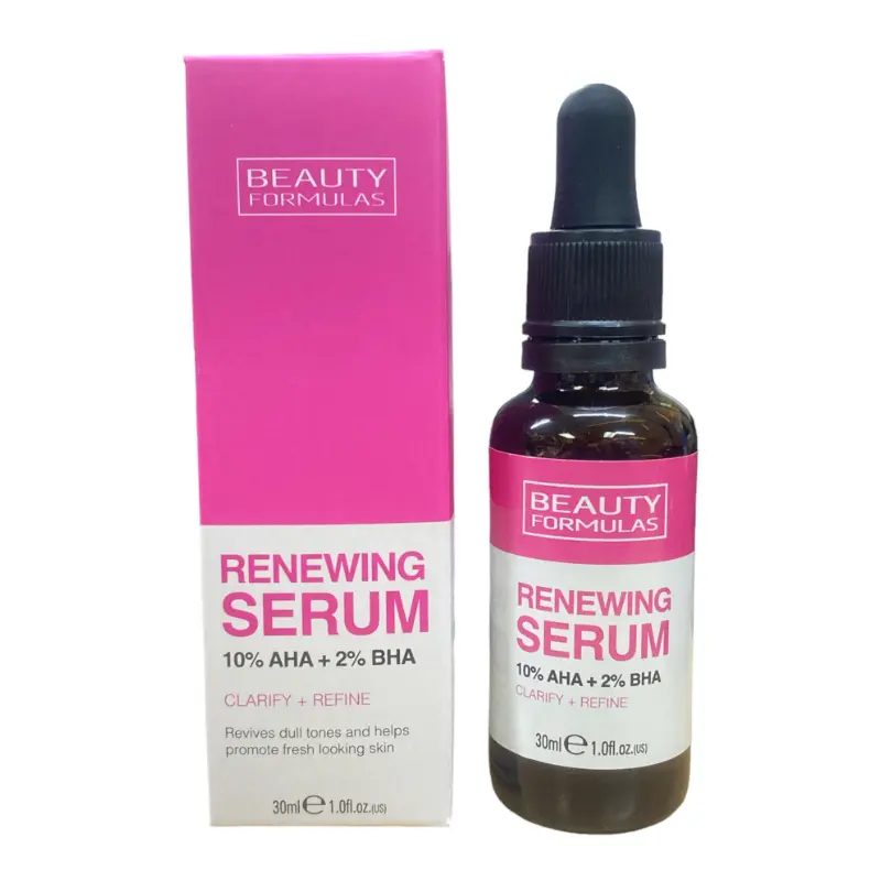 Beauty Formulas Renewing Aha+Bha Serum za lice, 30 ml