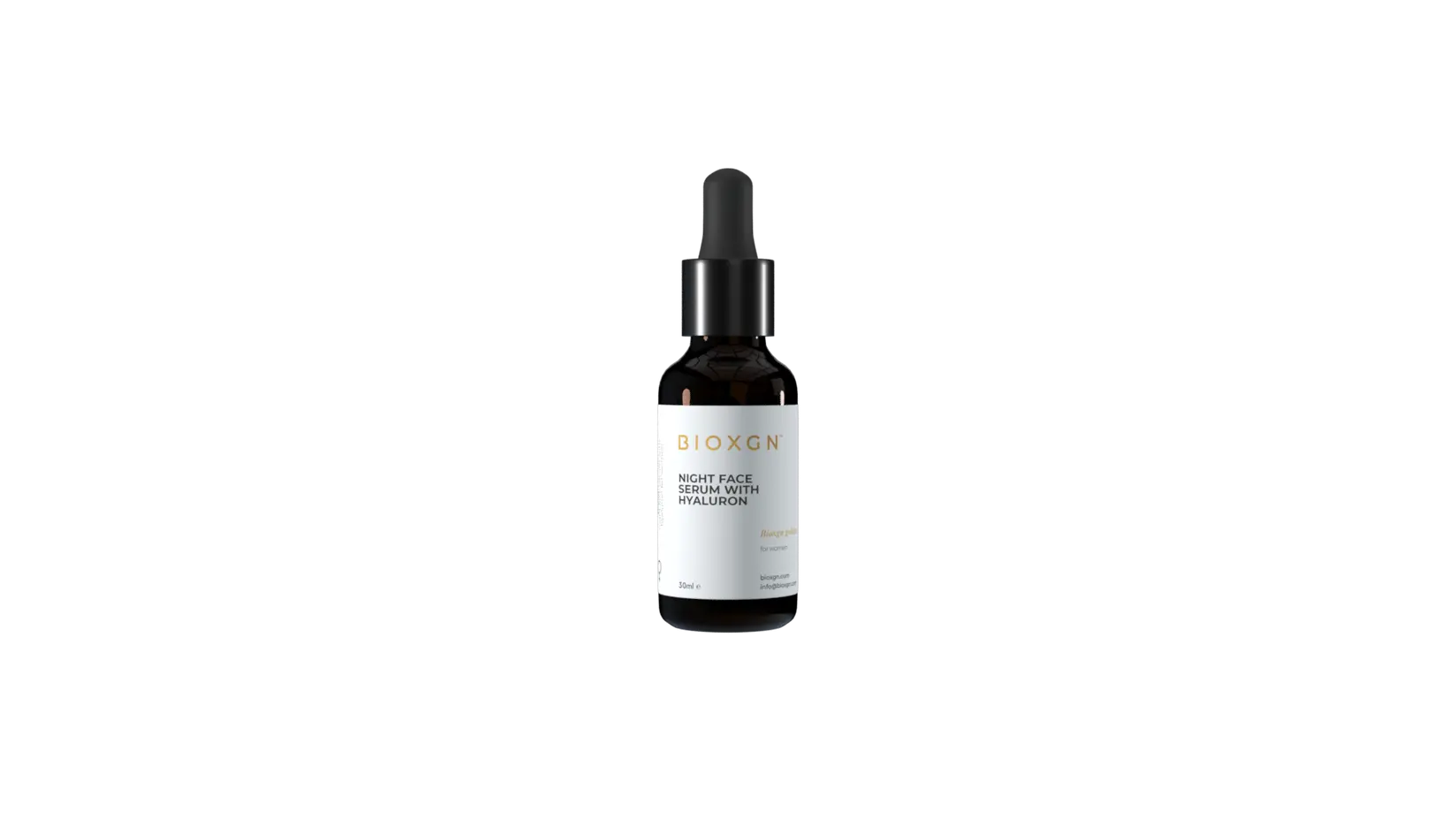 BIOXGN Golden Noćni serum za lice sa hijaluronom za žene, 30ml