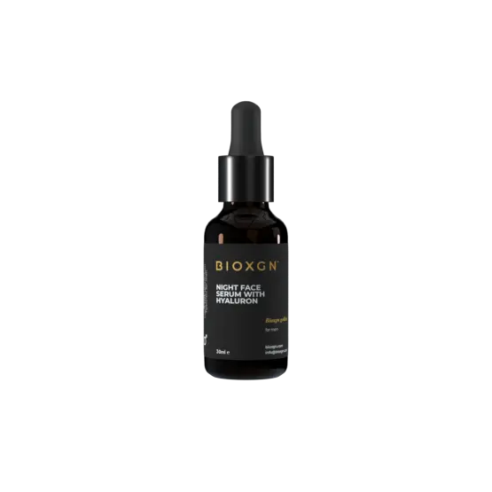 BIOXGN Golden Noćni serum za lice sa hijaluronom za muškarce, 30ml