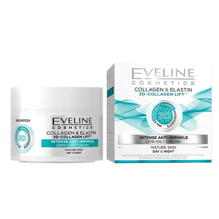 Eveline Cosmetics 3d collagen dan&noć krema za lice, 50ml