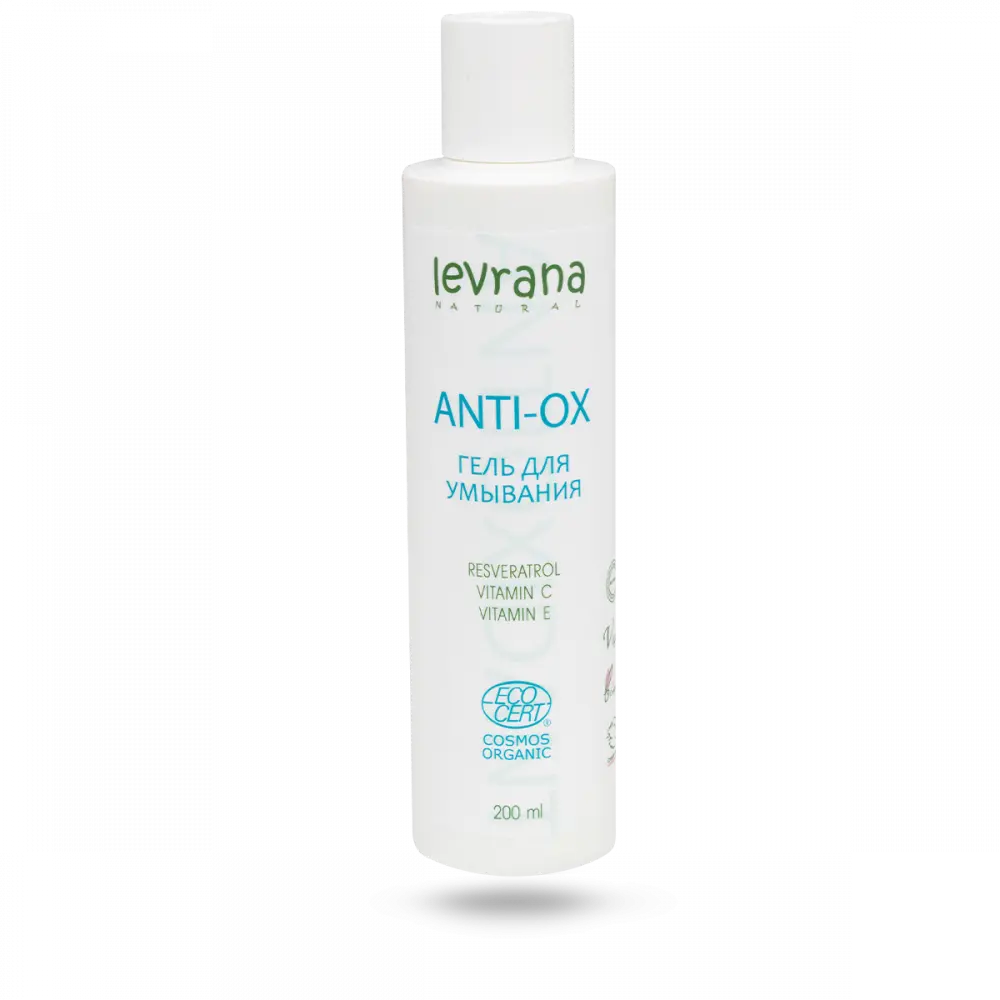 LEVRANA Gel za umivanje ANTI-OX sa vitaminom C i E Organic certified 200 ml