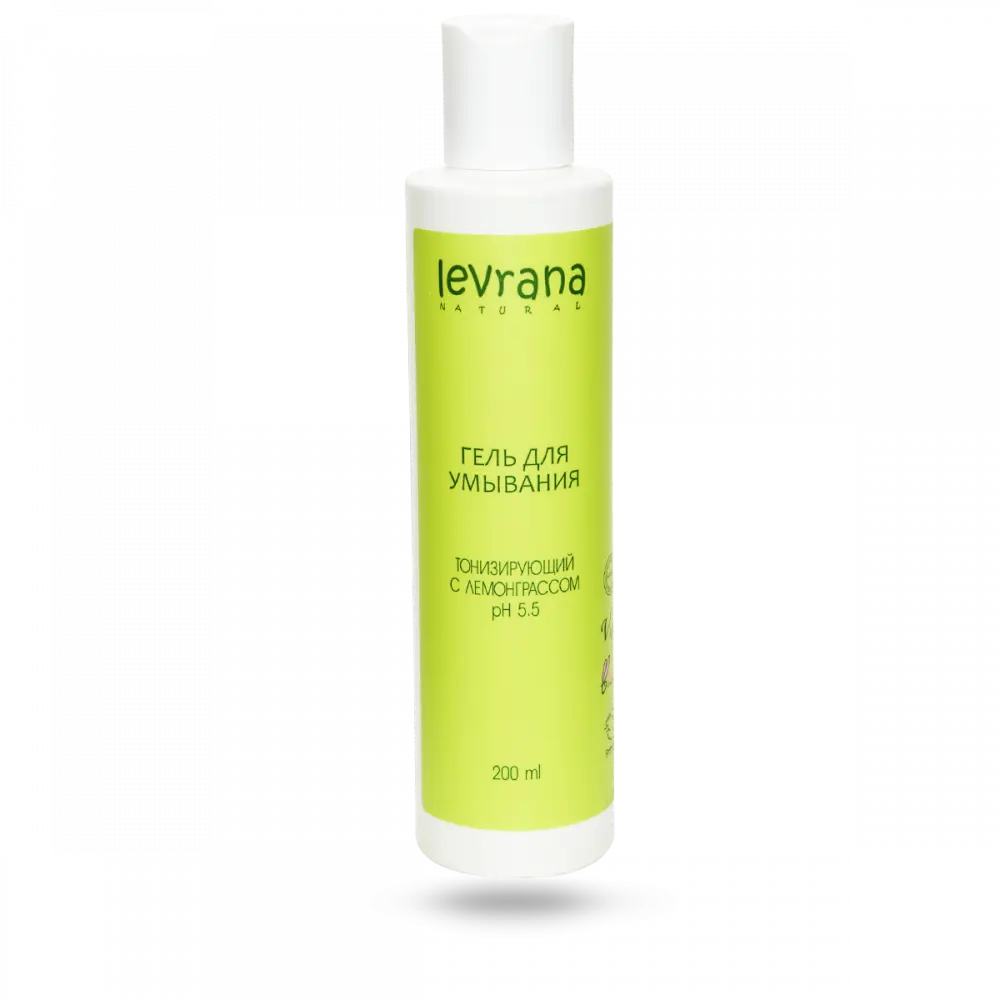 LEVRANA Gel za umivanje TONIZIRAJUĆI sa limunskom travom pH5.5 Organic certified 200 ml