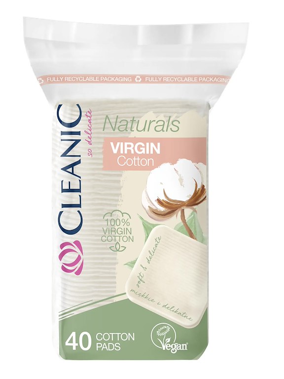 CLEANIC Blazinice Naturals Virgin 40 komada