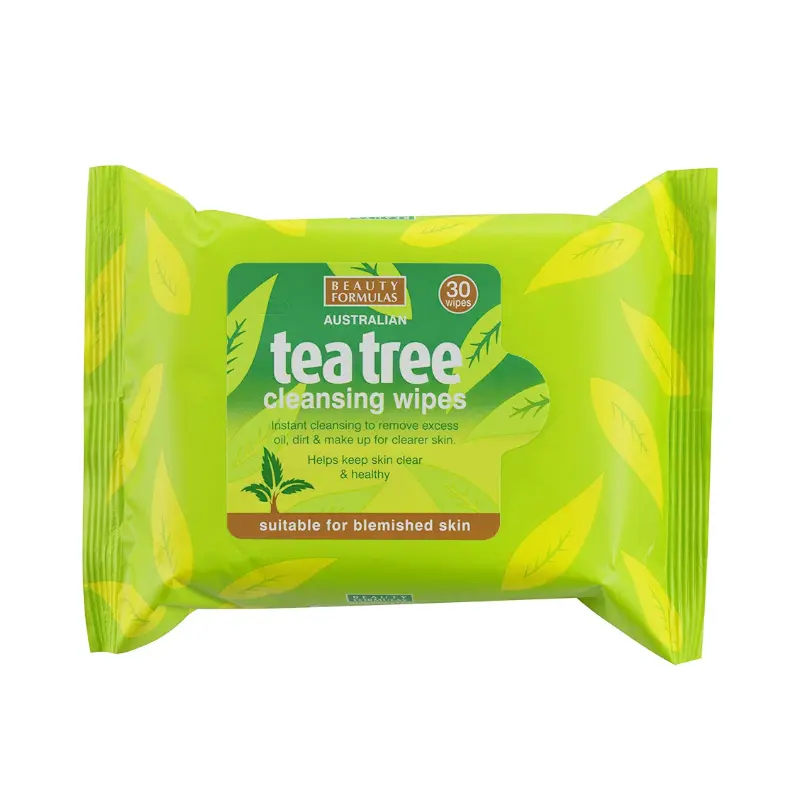 Beauty Formulas Tea Tree Vlažne maramice za lice, 30 komada