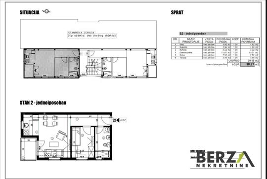 Novi Sad, Adice, Stan, 1.5, 38,27m2