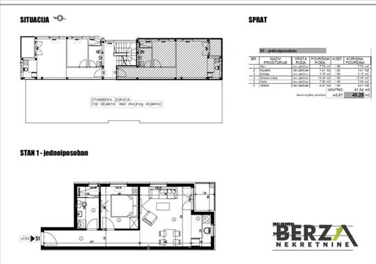 Novi Sad, Adice, Stan, 1.5, 40,29m2