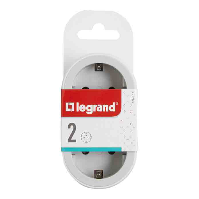 Utičnica vertikalna Legrand 2×2P+E bela 16A 694516