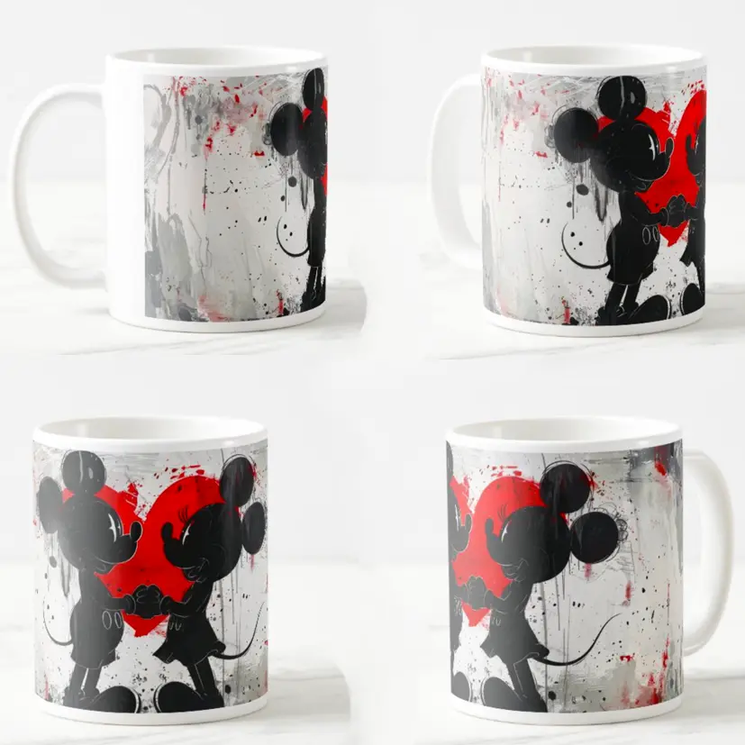 Keramicka šolja Ljubav Mickey Mouse, 330 ML